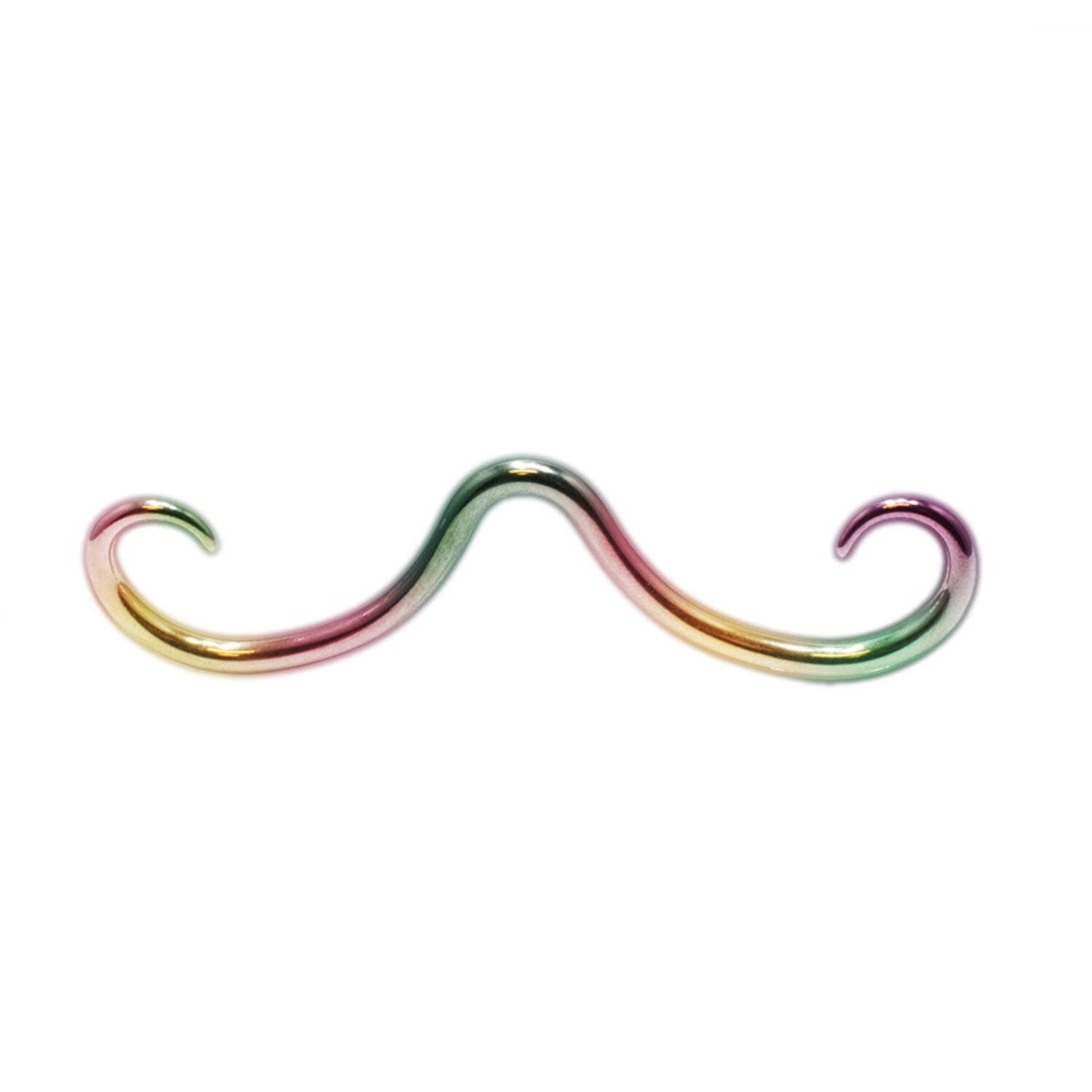 Surgical Steel Curly Mustache Septum Ring 16 or 14 Gauge 2-3/4" Long ...