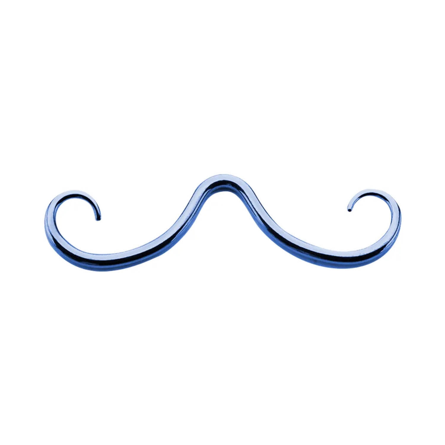 Surgical Steel Curly Mustache Septum Ring 16 or 14 Gauge 2-3/4" Long ...