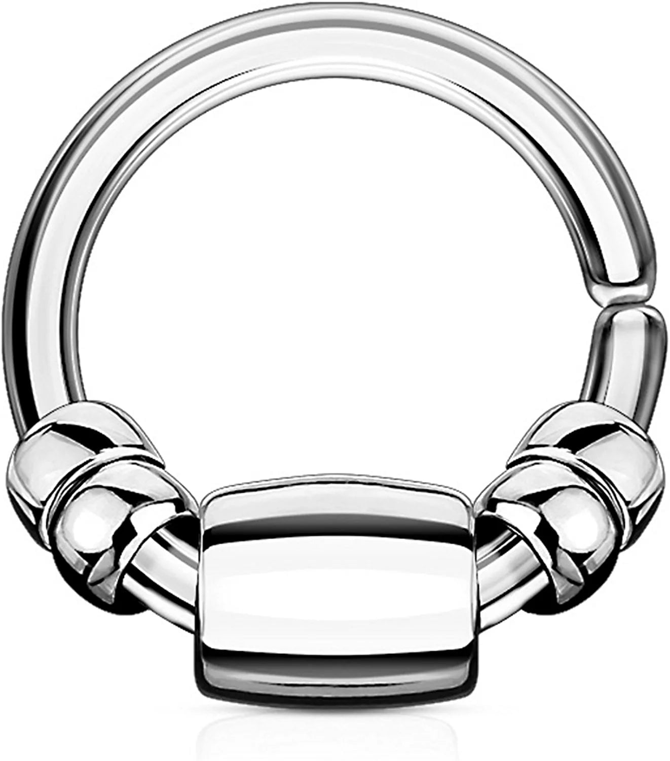 Surgical Steel Cut Ring with Removable Steel Cylinder and Beads ...