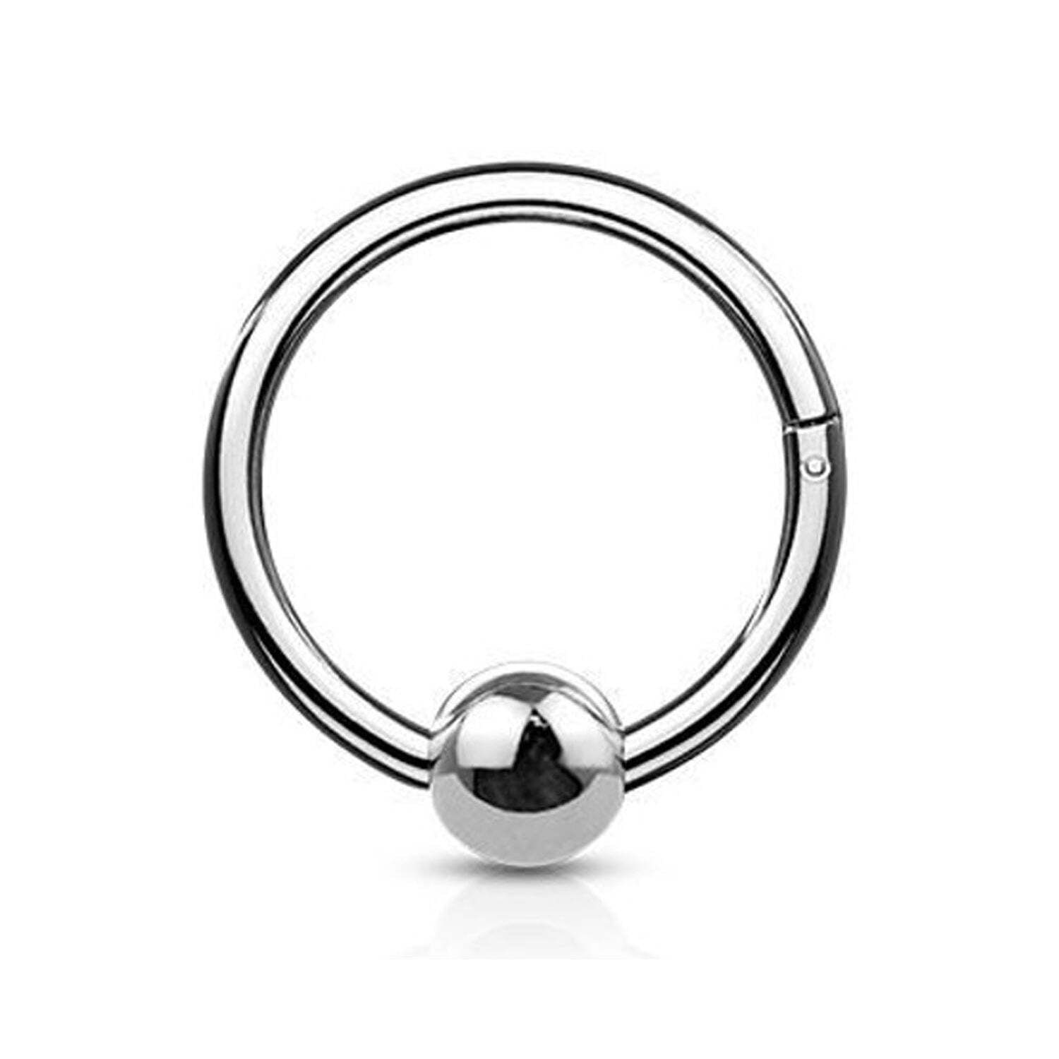 Surgical Steel Hinged Segment Ring 18 16 Gauge With Fixed Ball ...