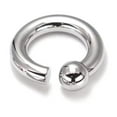 Surgical Steel Large Captive Bead Ring 2 to 00 Gauge Internally Thread ...