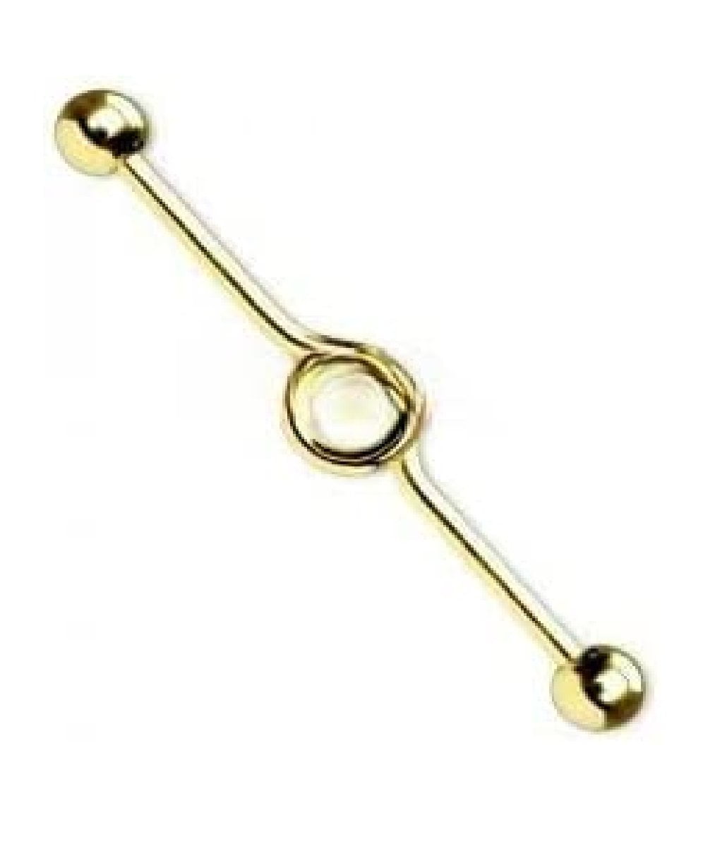 Surgical Steel Looped Titanium IP Industrial Barbell - Walmart.com