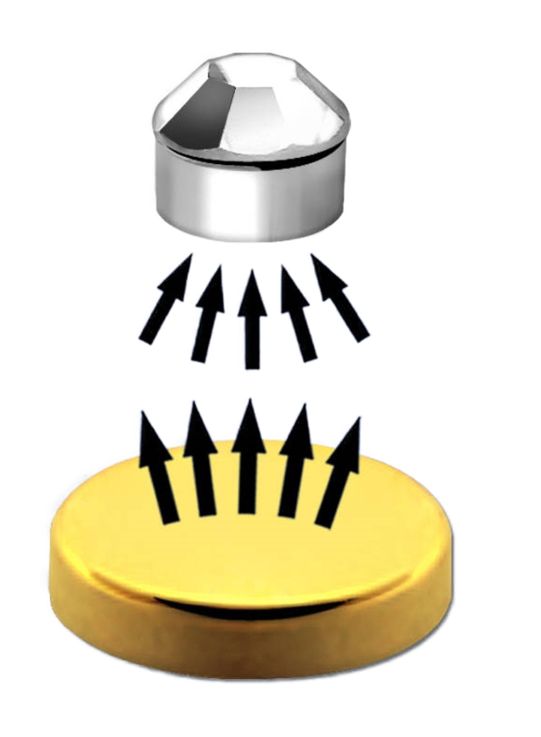 Surgical Steel Magnetic Magnet Fake Nose Piercing 3mm CZ Crystal Stud ...