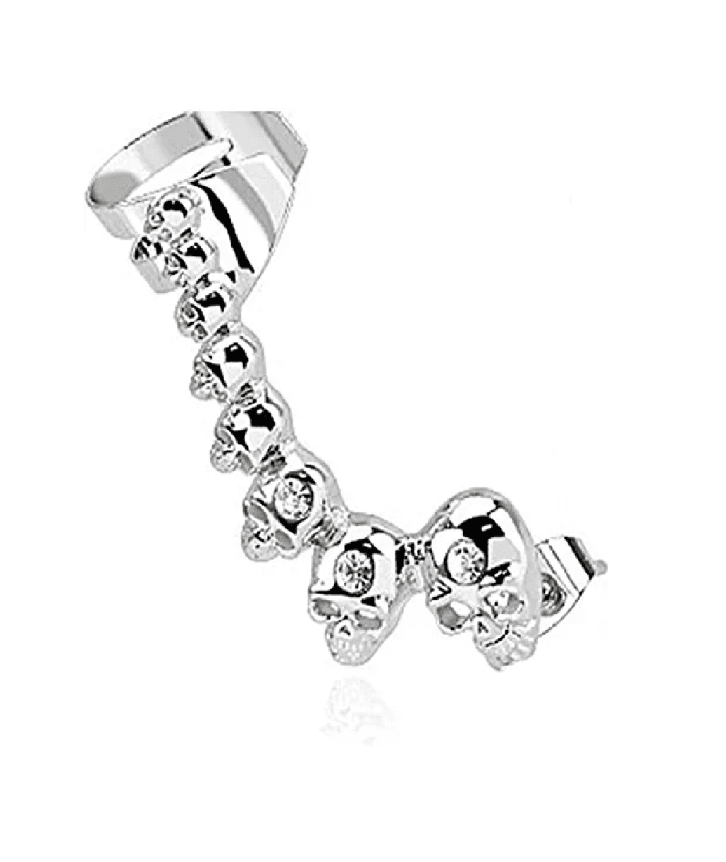 Surgical Steel Mini Cast Skulls Cartilage Ear Cuff - Walmart.com