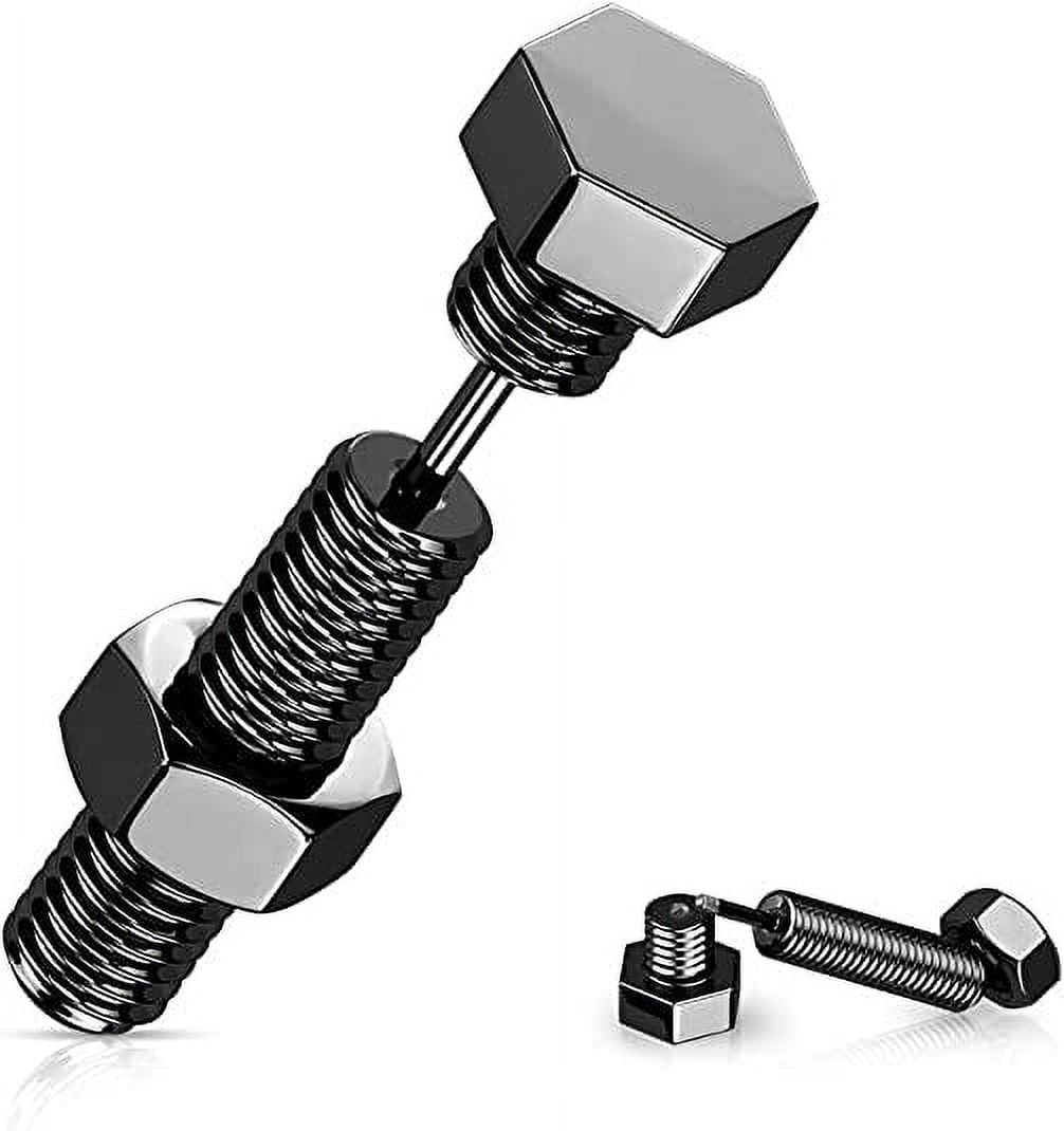 Surgical Steel Nut and Bolt Hexagon Screw Head Fake Plug - Walmart.com