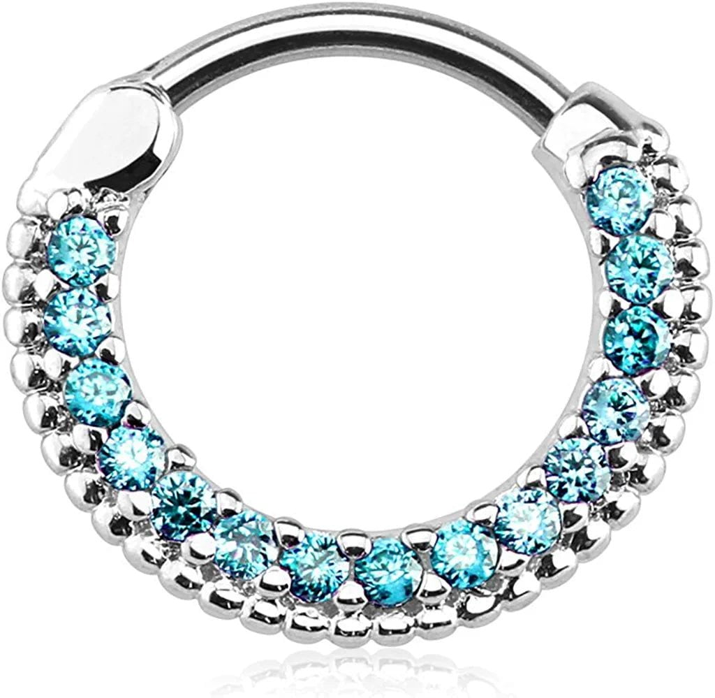 Surgical Steel Round Top Nose Septum Ear Cartilage Clickers - Walmart.com