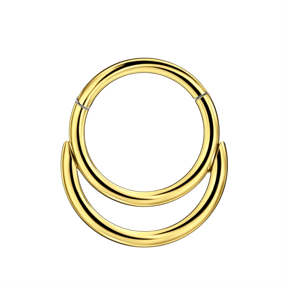 Surgical Steel Septum Jewelry Gold Crescent Moon Septum Rings for Women ...
