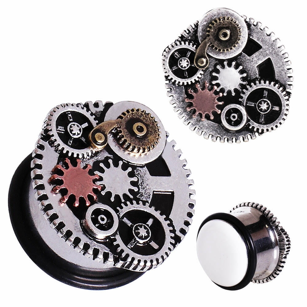 Surgical Steel Steampunk Gear Menagerie Plug - Walmart.com