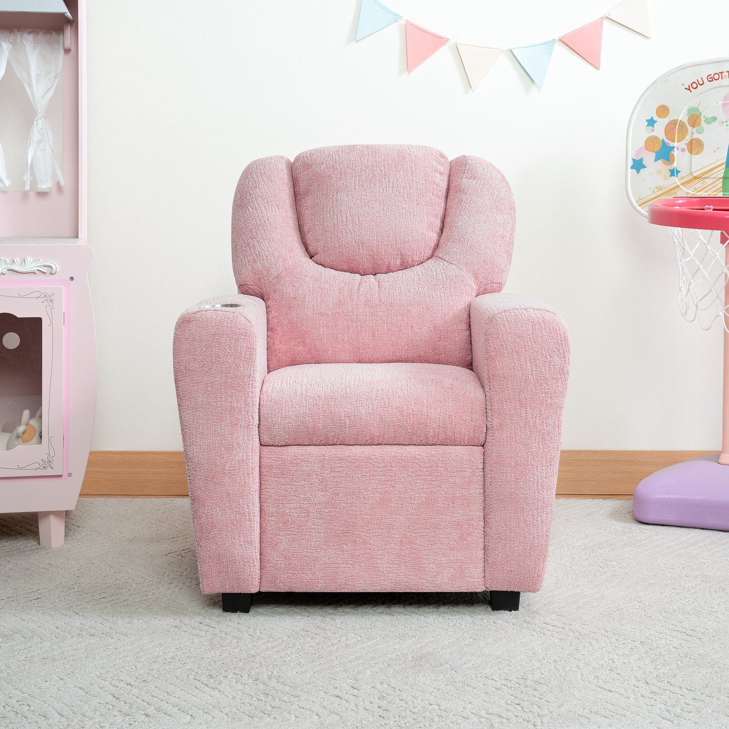 Suri Recliner-Color:Pink,Material:Chenille,Style:Recliner - Walmart.com