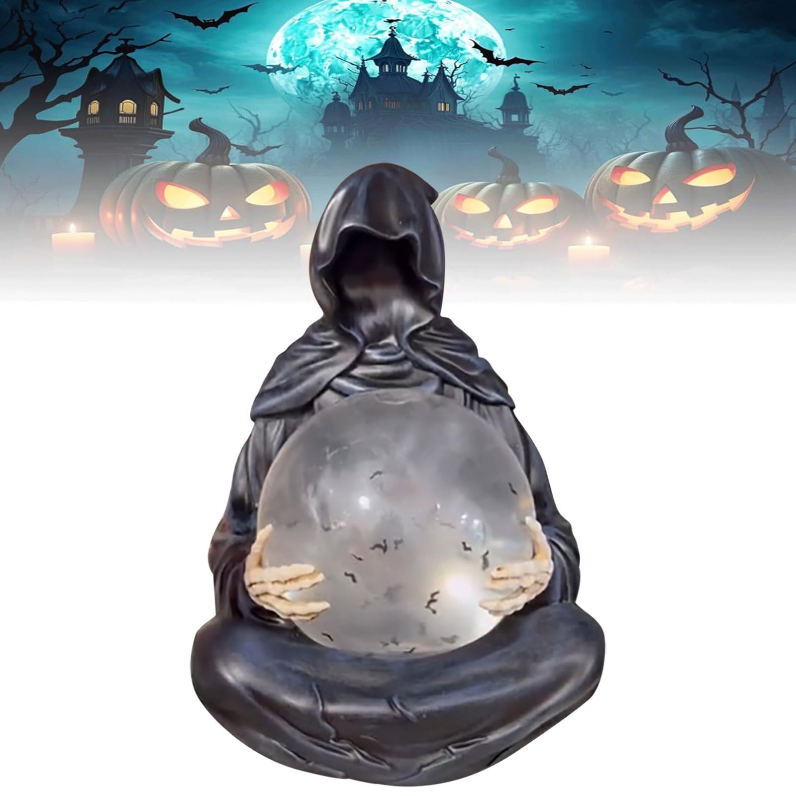 Suriel & Floating Bat Crystal Ball - Suriel Bookshelf Decor| Halloween ...
