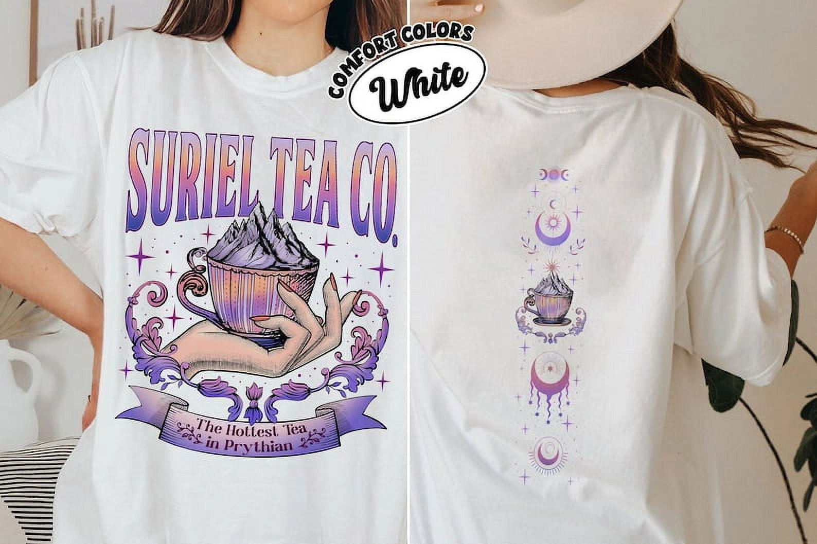 Suriel Tea Co Comfort Color Shirt, A Court Of Thorns And Roses, Bookish ...