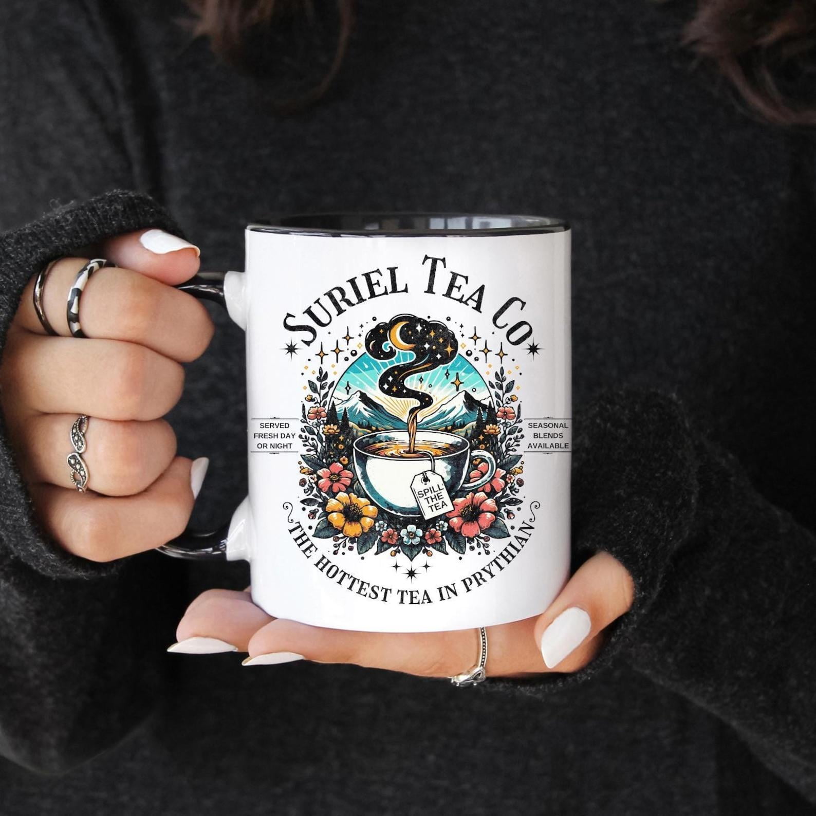 Suriel Tea Co Mug, ACOTAR Coffee Cup, Two Toned Colorful Mug, Book ...