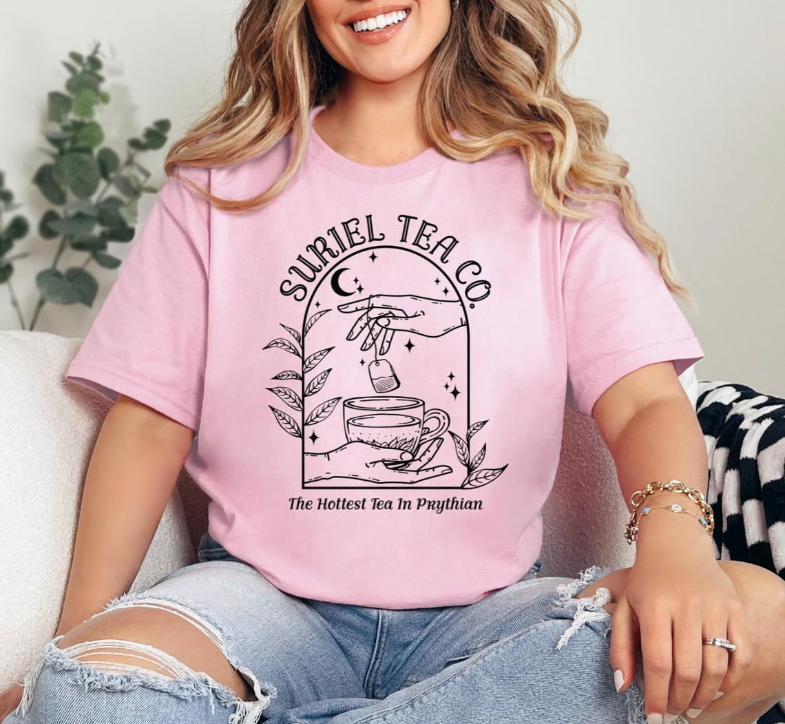 Suriel Tea Co Shirt, Acotar Crewneck, A Court Of Thorns And Roses Shirt ...