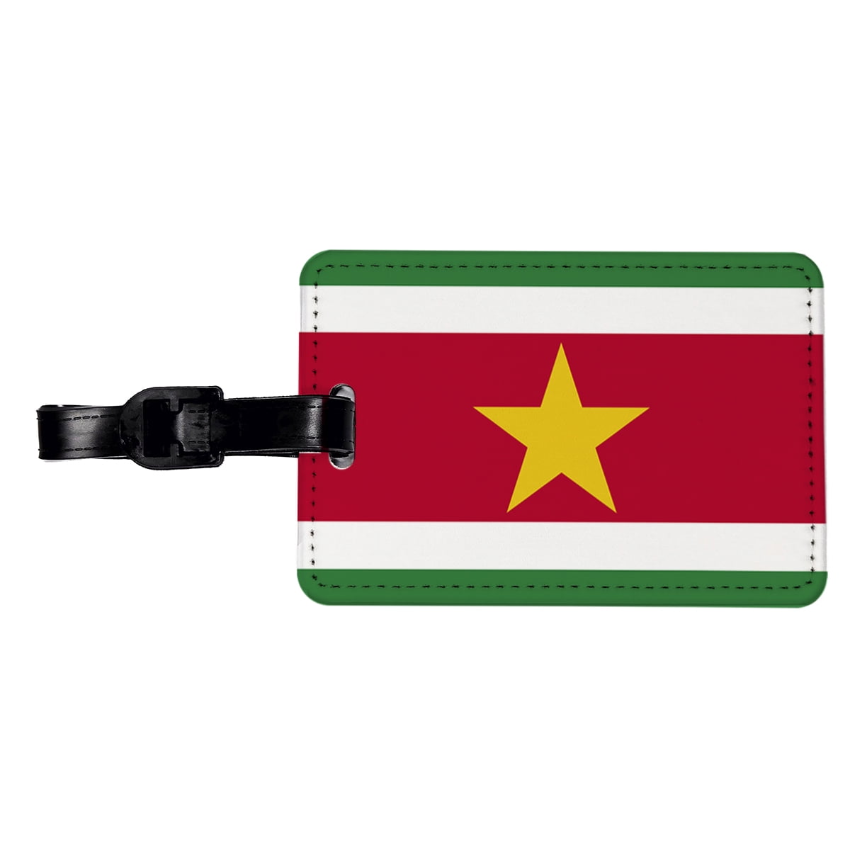 Suriname Country Flag Faux Leather Travel Luggage Tag - Walmart.com