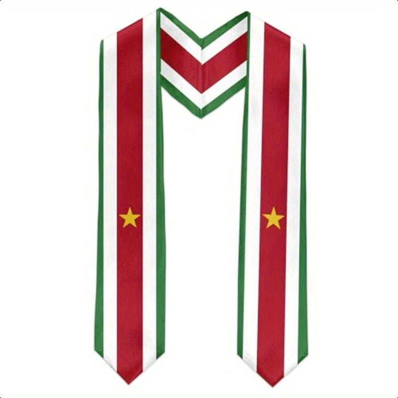 Suriname Flag Graduation Sash - 72 Inch Premium Satin Stole Scarf with ...