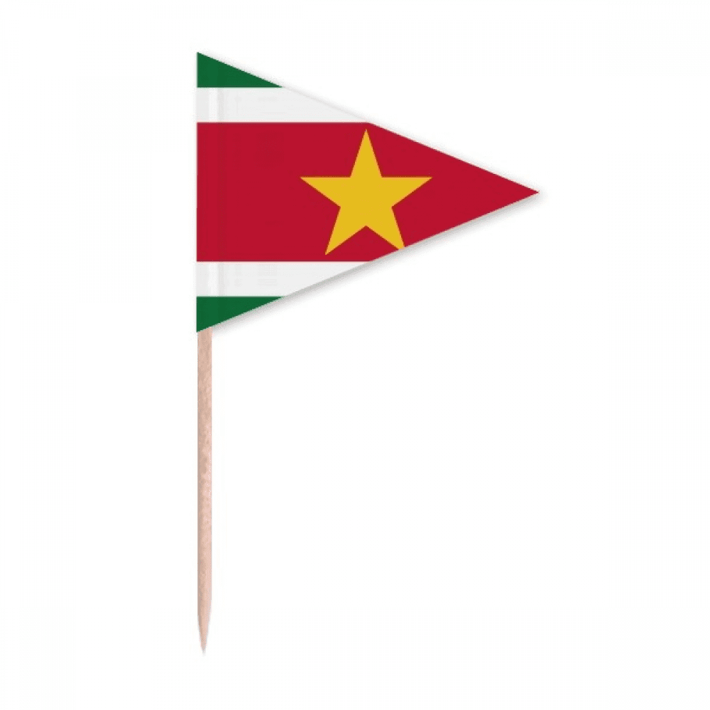Suriname National Flag South America Country Toothpick Triangle Cupcake ...