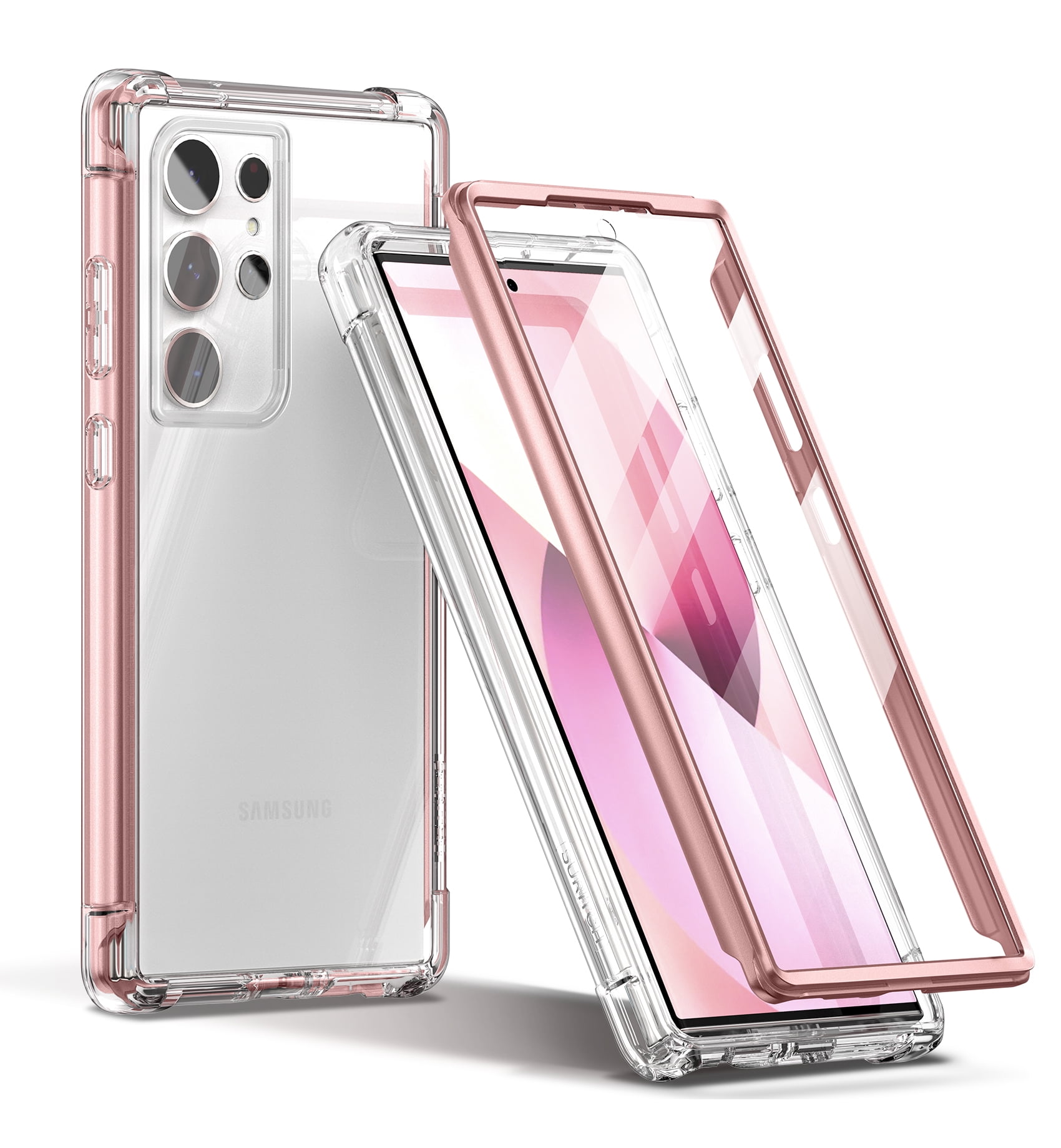 Suritch Compatible with Samsung Galaxy S23 Ultra Clear Case 5G Shockproof Rugged Full boby Cover ...