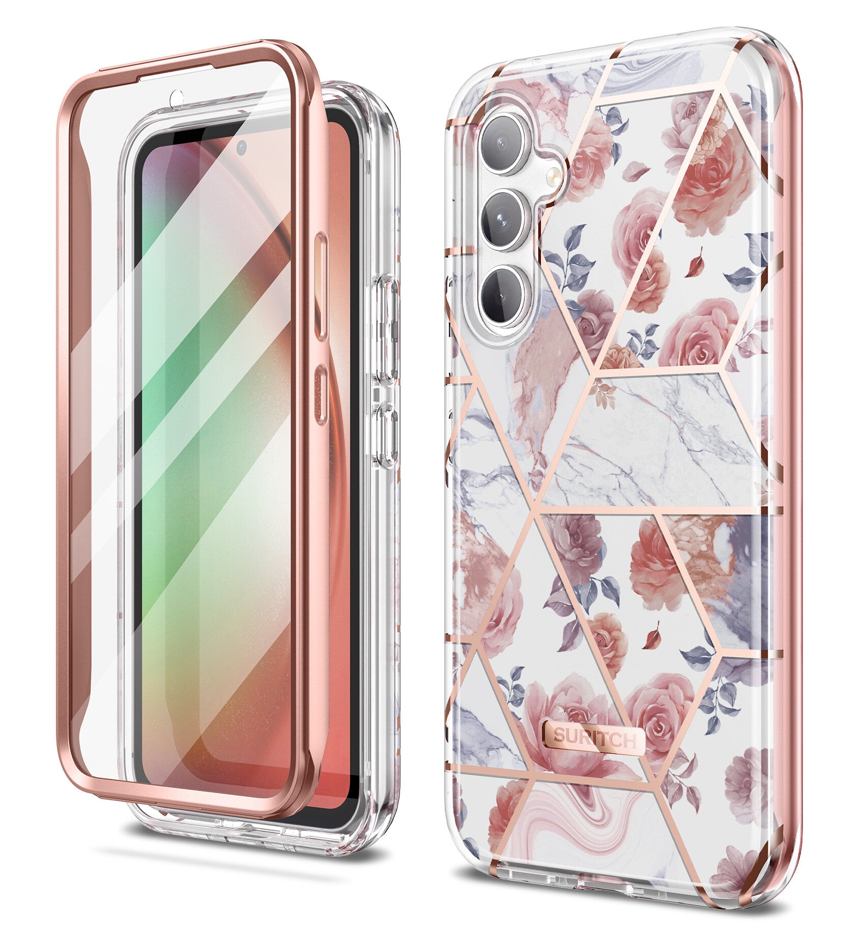 Suritch Samsung Galaxy A54 5G Case, Full Body Protection, Shockproof, Built-in Screen Protector ...