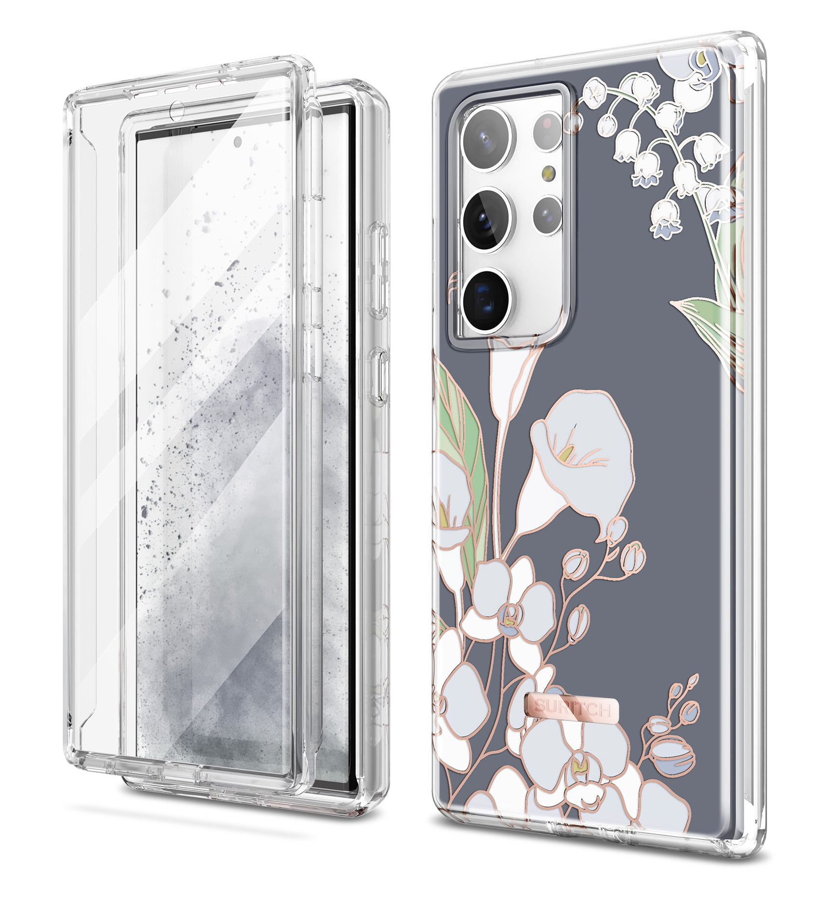 Suritch for Samsung Galaxy S23 Ultra Case Built-in Screen Protector Shockproof Phone Cover ...