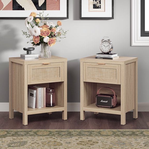 HomeStock Urban Upmarket 3 Drawer Nightstand - Walmart.com