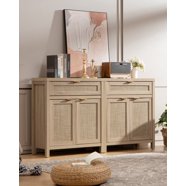 Crosley Furniture Tara Modern Farmhouse Sideboard with Drawers, Metal ...