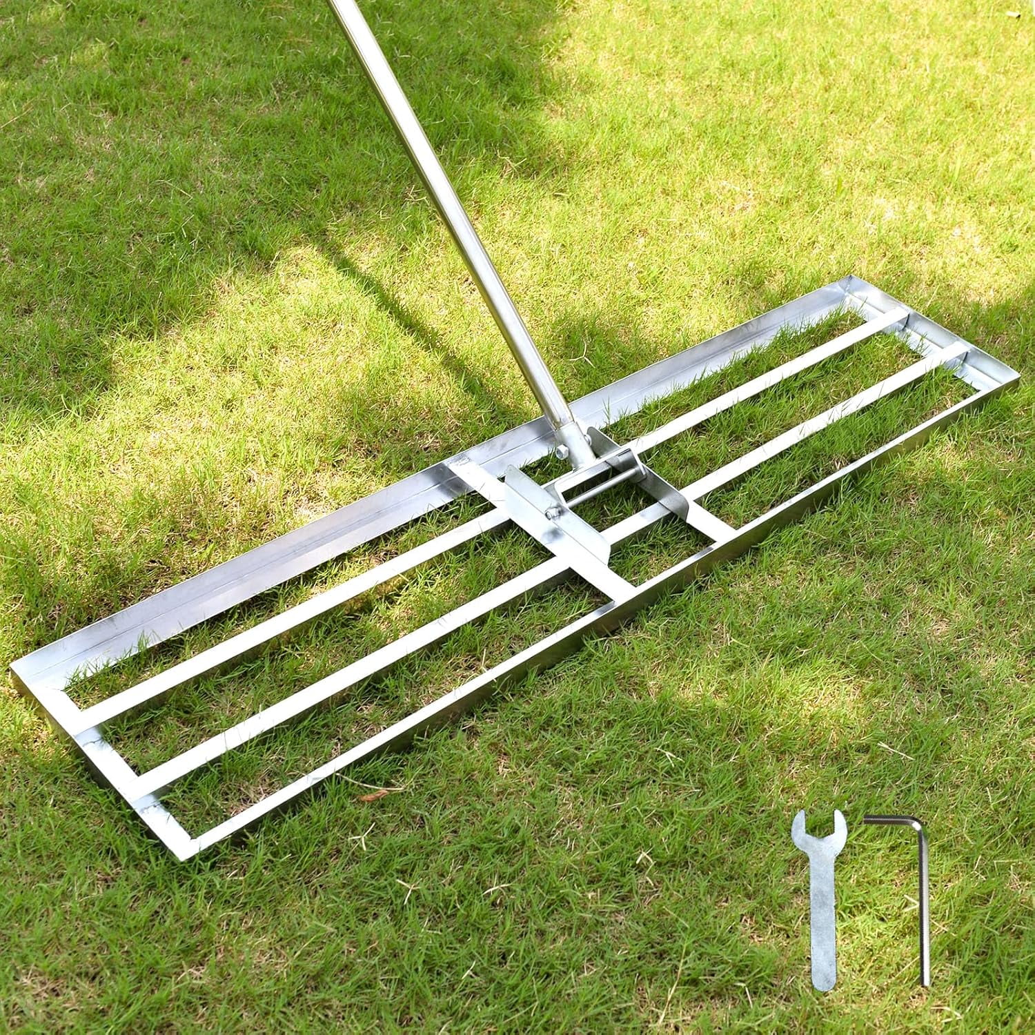 SurmountWay 45X10inch Lawn Leveling Rake, Heavy Duty&Durable Leveler ...