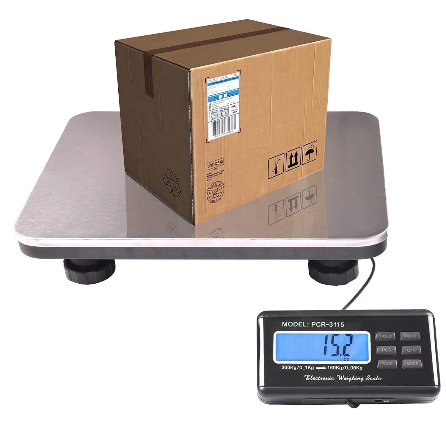 SurmountWay Shipping Scale 660lbs LCD Digital Platform Heavy Duty ...
