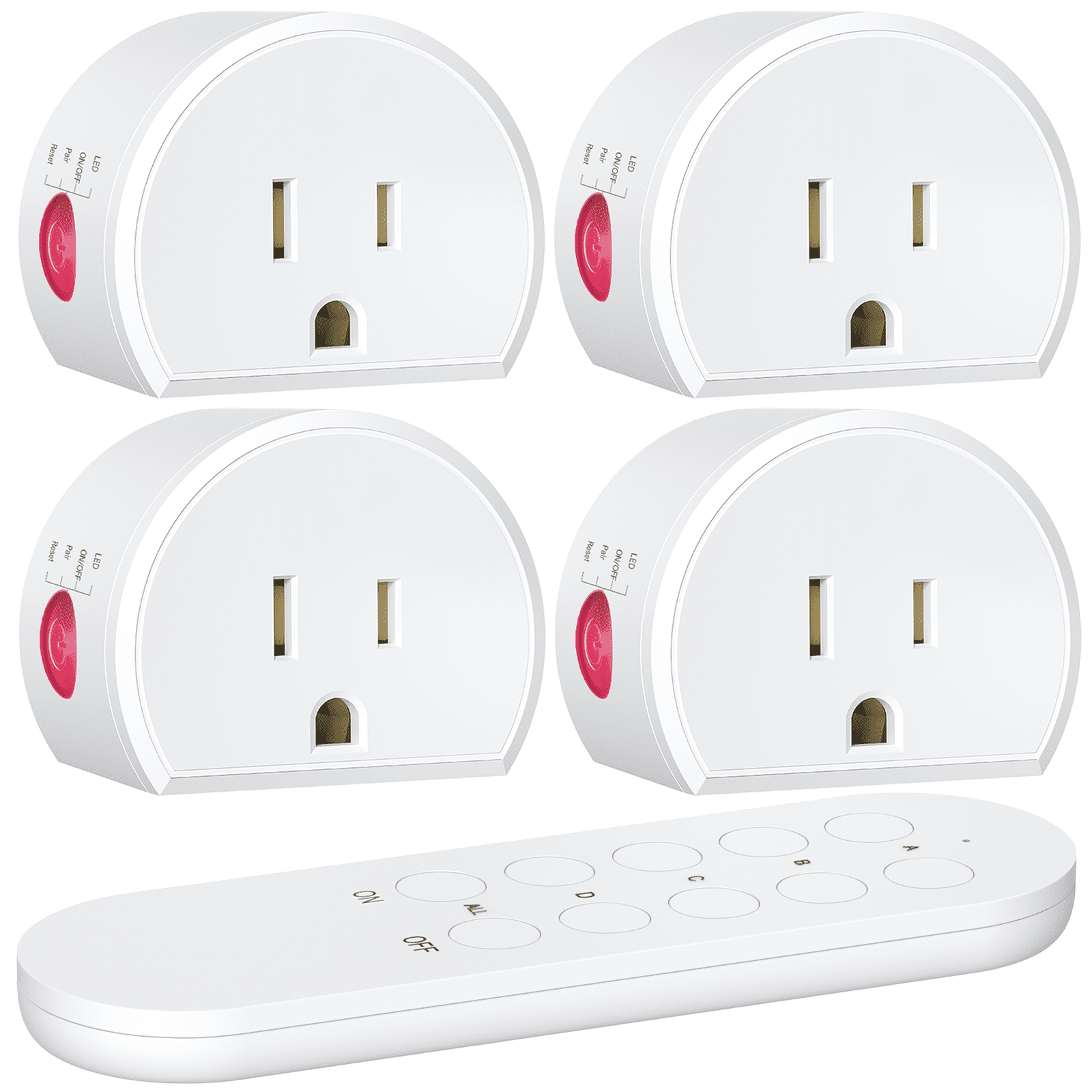 Surnice Remote Control Plugs/Outlets, 1200W/10Amps/130Ft Range for ...