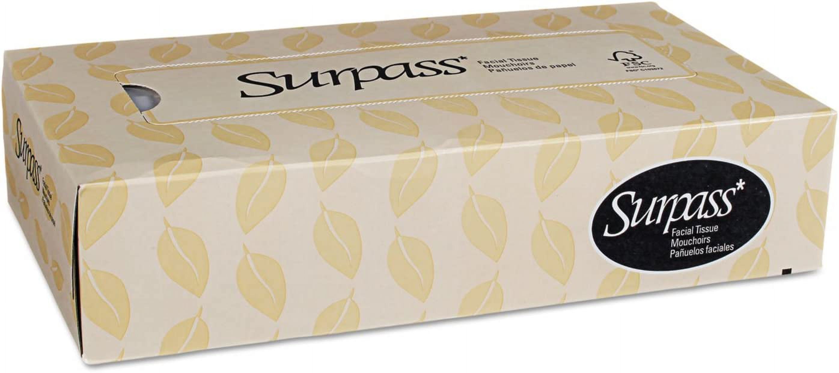Surpass 21340 Tissue, 2-Ply, Flat Box, 100/Box, 30 Boxes/Carton ...