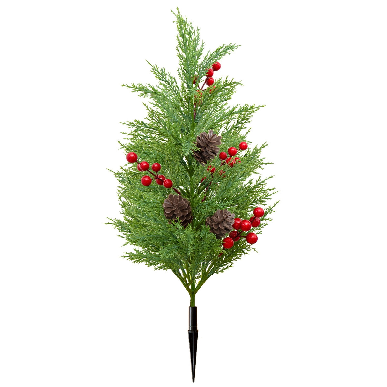 Surpdew 2Ft Artificial Topiary Cedar Ball Tree With Spike, Christmas ...