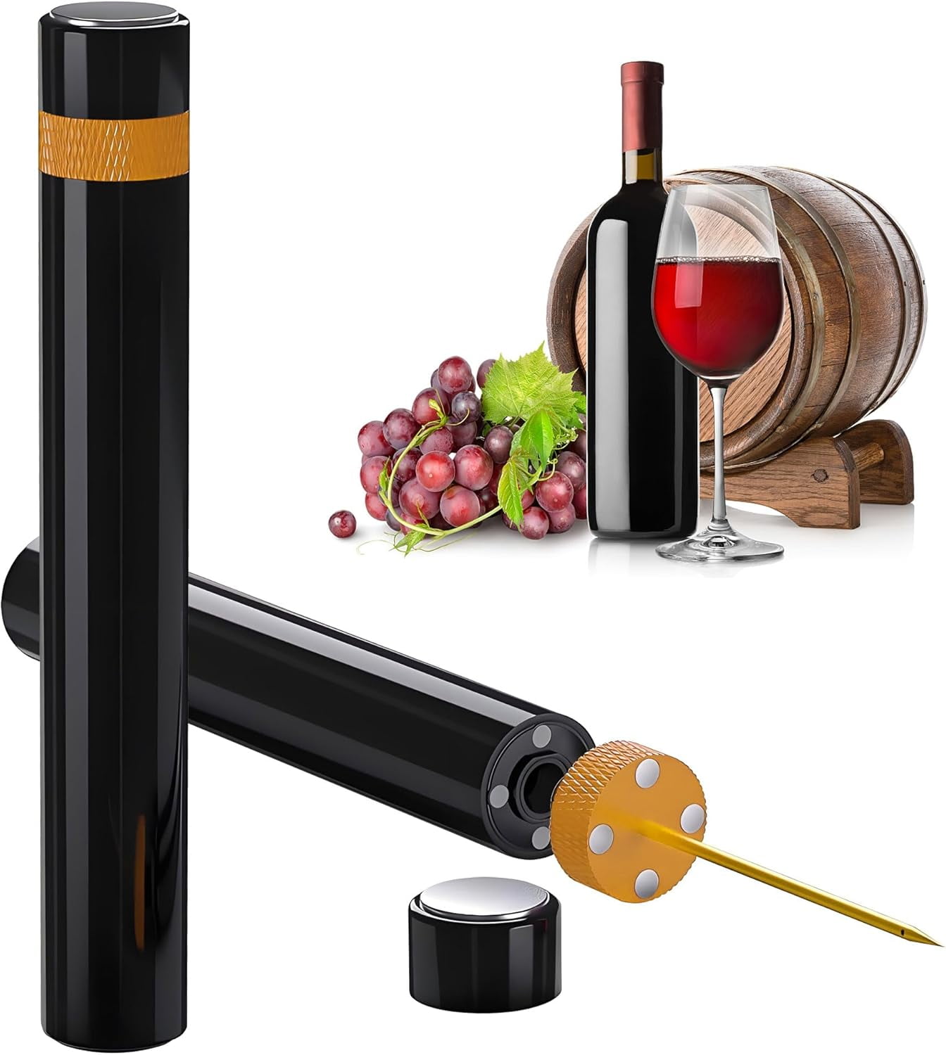 Surpdew Air Pressure Wine Bottle Opener - Pump Corkscrew, Effortlessly ...