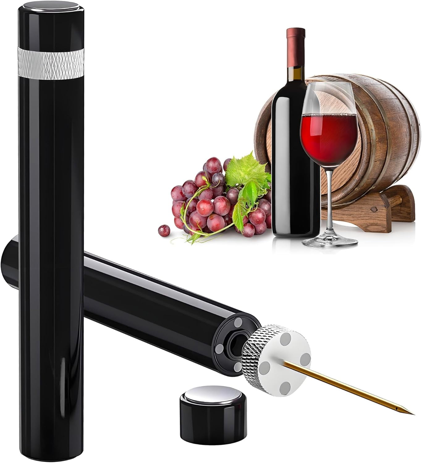 Surpdew Air Pressure Wine Bottle Opener - Pump Corkscrew, Effortlessly ...