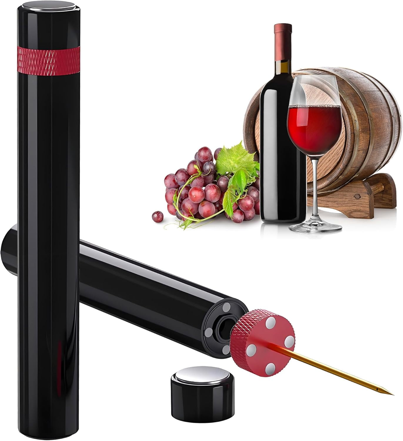 Surpdew Air Pressure Wine Bottle Opener - Pump Corkscrew, Effortlessly ...