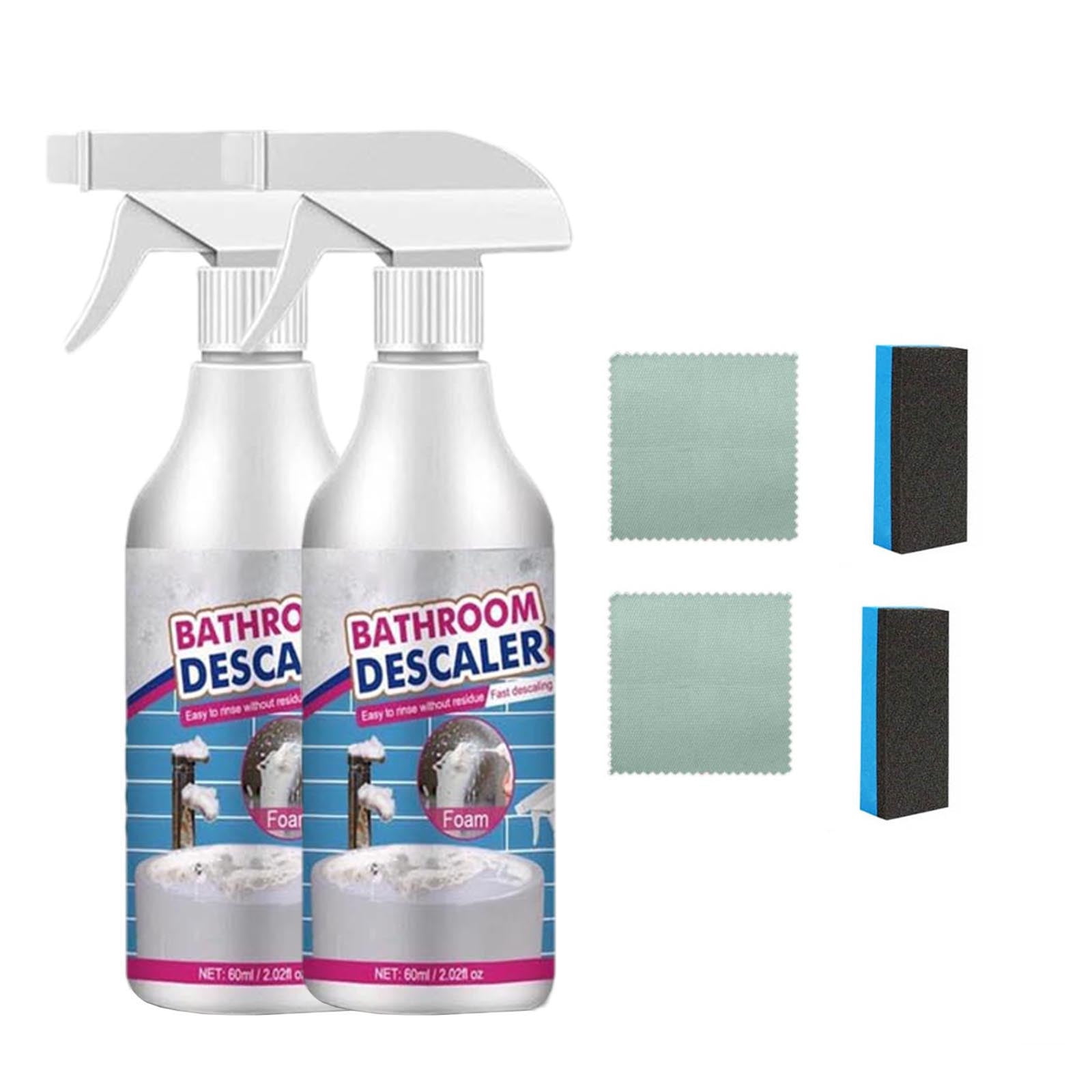 Surpdew Bathroom Descaler Foam Cleaner Spray With Sponge Wipe And Rag ...