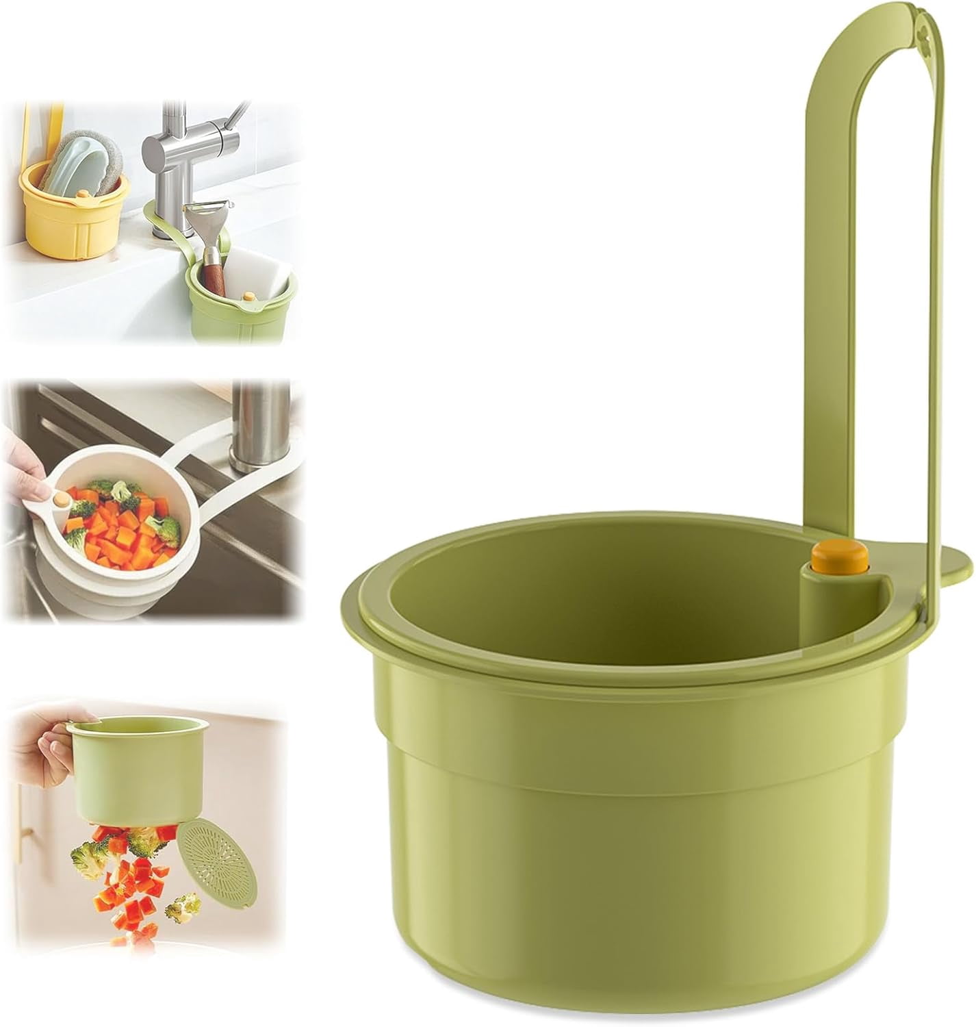 Surpdew Hanging Food Waste Catcher For Sink, Sink Strainer Basket With ...