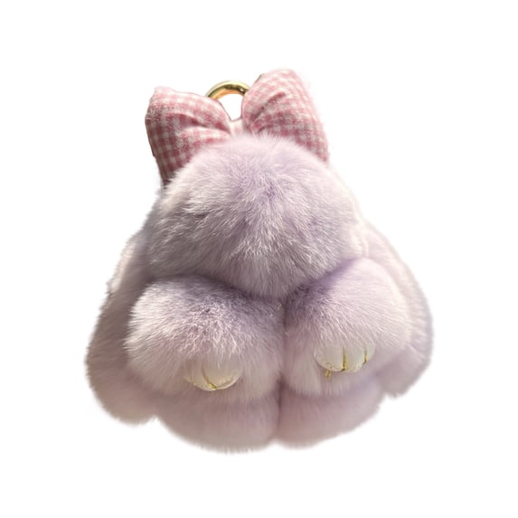 Surpdew Soft Fluffy Rabbit Keychain Cute Pbunny Key Rings Pbunny Key ...