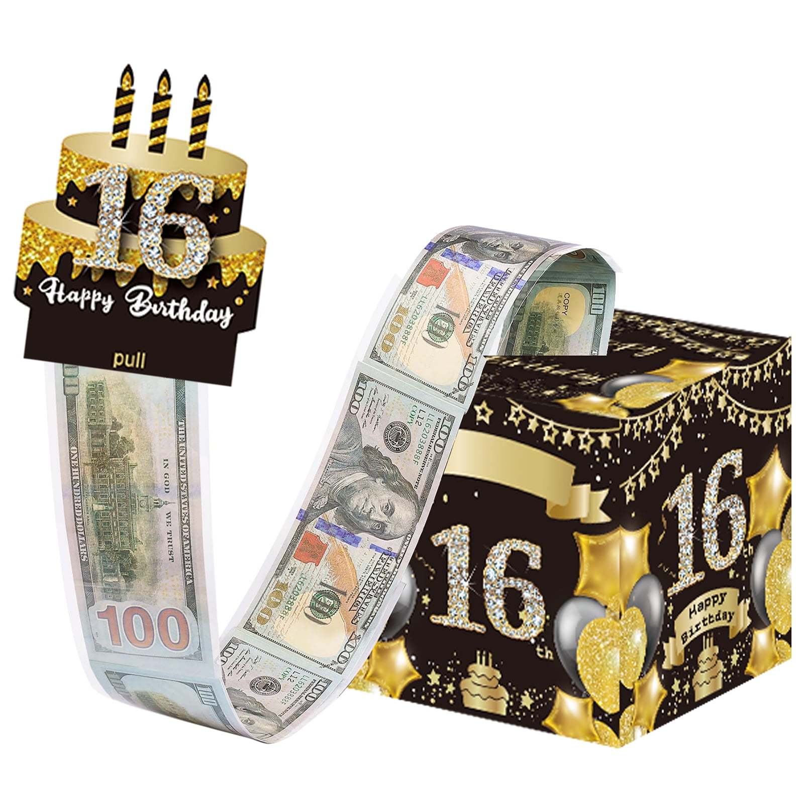 Surprise Birthday Money Box Gift Creative Cash Gift Box with Cake ...