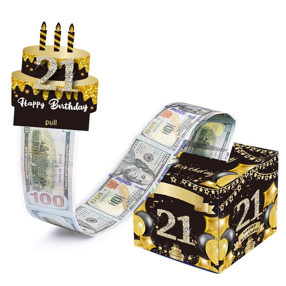 Surprise Birthday Money Box Gift Creative Cash Gift Box with Cake ...