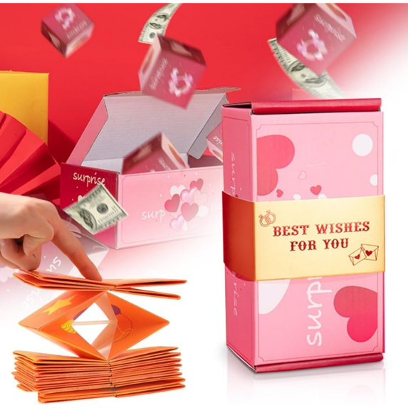 Surprise Box Gift Box For Money Folding Bouncing Popup Explosion Gift ...