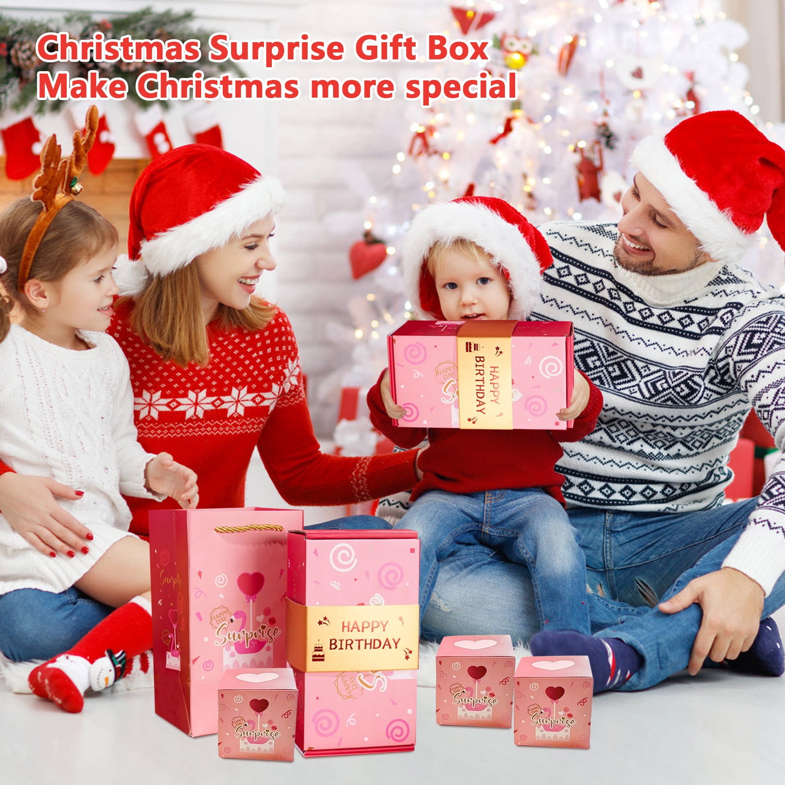 Surprise Gift Box Explosion for Money, Unique Folding Bouncing Red ...