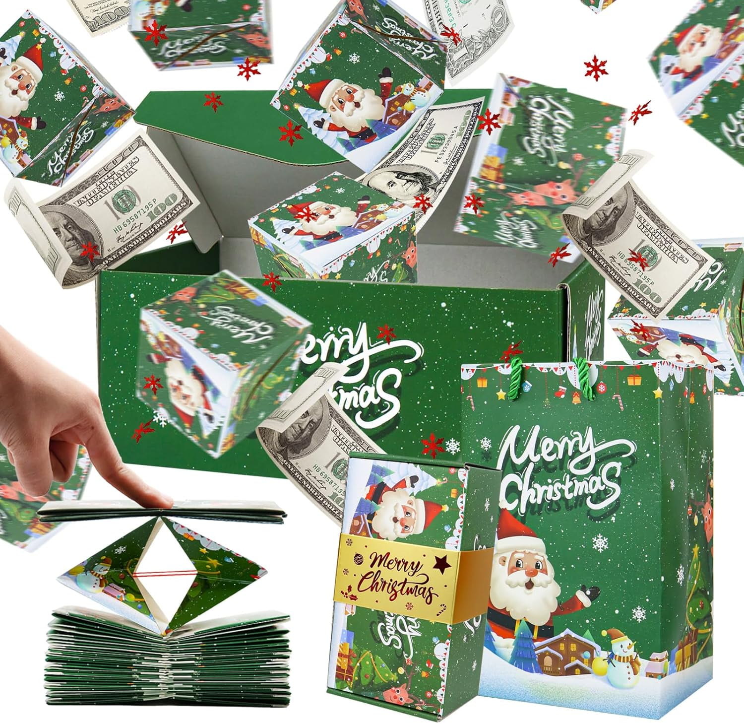 Surprise Gift Box Explosion for Money, Unique Folding Bouncing Red ...
