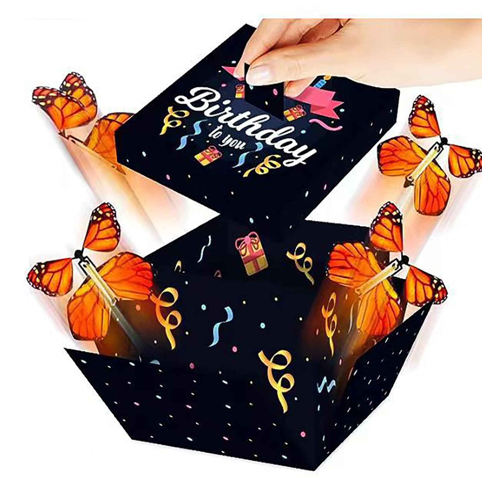 Surprise Gift Box, Flying Butterfly Design, Sparkling Acrylic Material ...