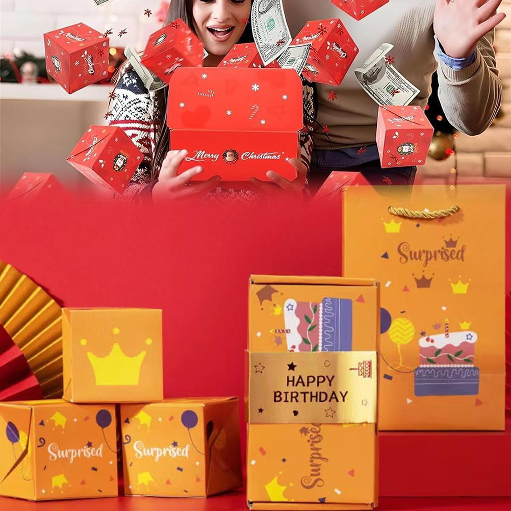 Surprise Gift Box,Surprise Gift Box Explosion for Money, Unique Folding ...