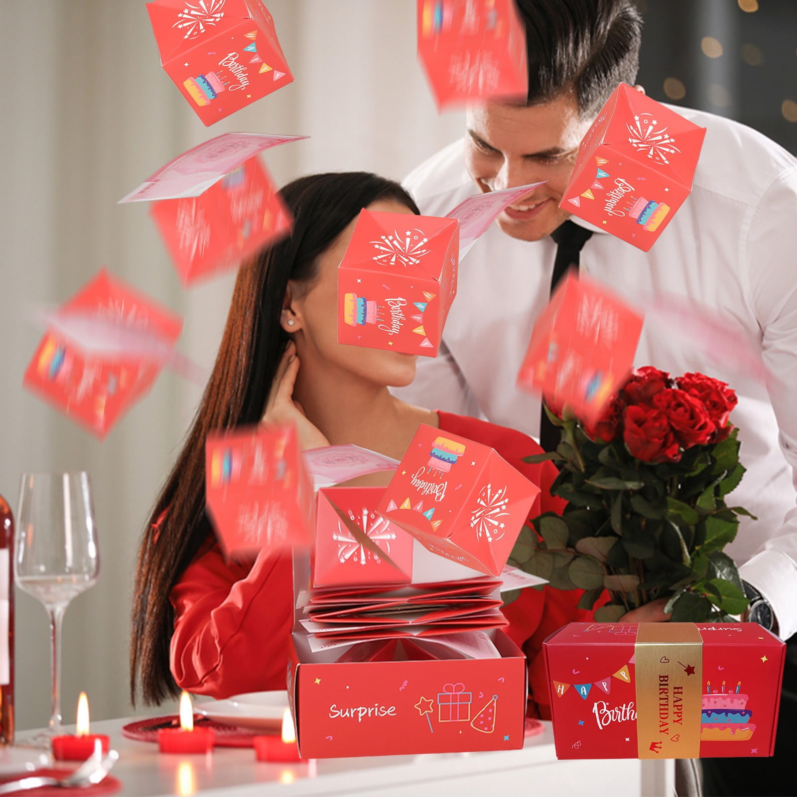 Surprise Gift Box - Surprising Gift - Folding Bouncing Red Envelope ...