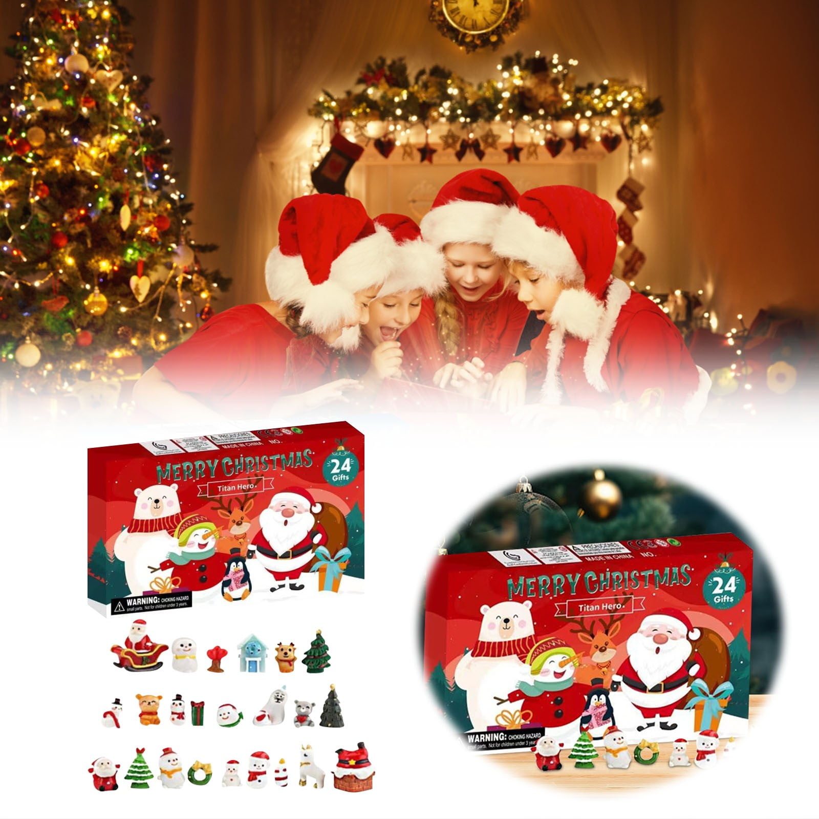 Surprise Items Christmas 24 Piece Countdown Set A Variety Of Shapes The ...