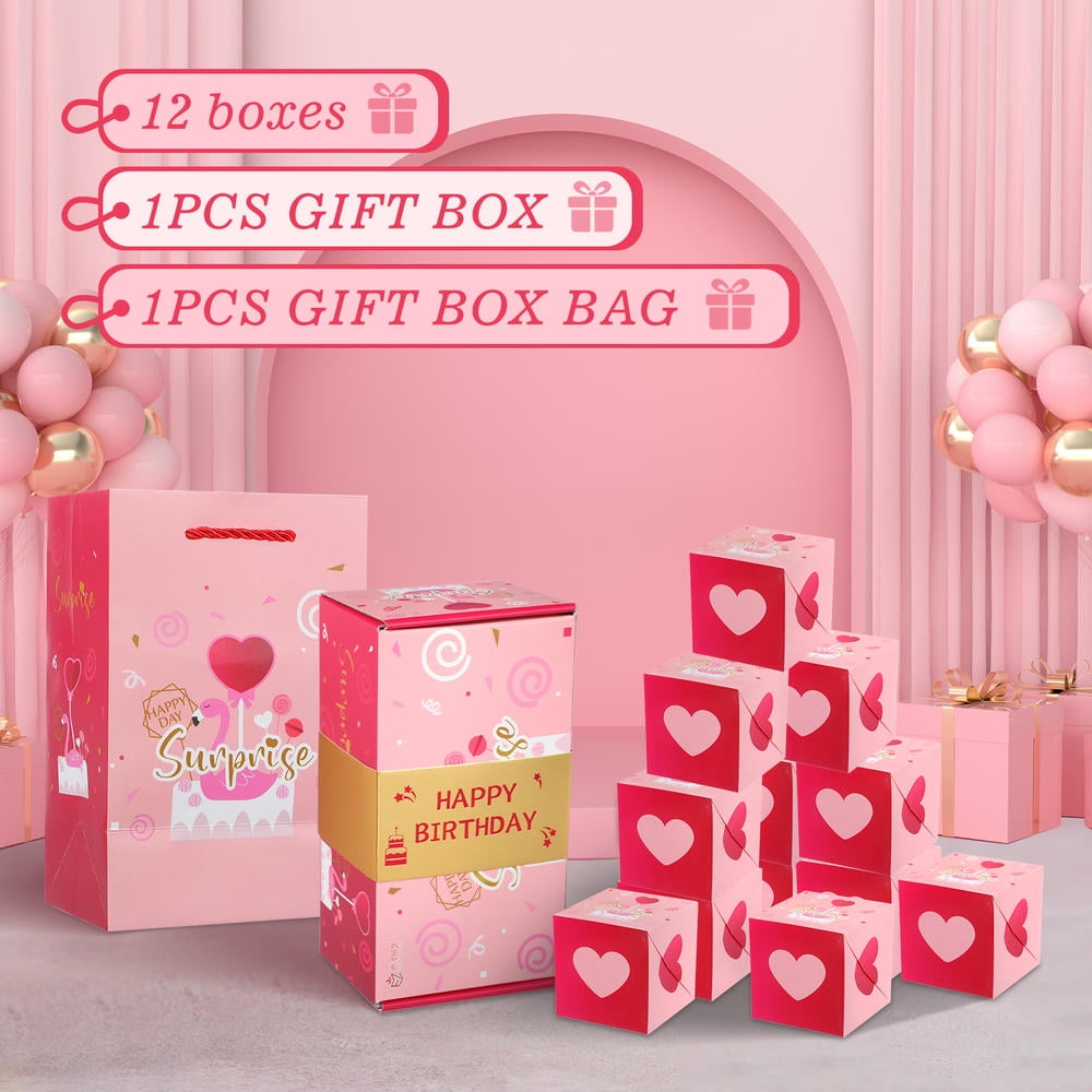 Surprise Jumping Box Birthday Creative Gift Box Folding Bounce Red ...