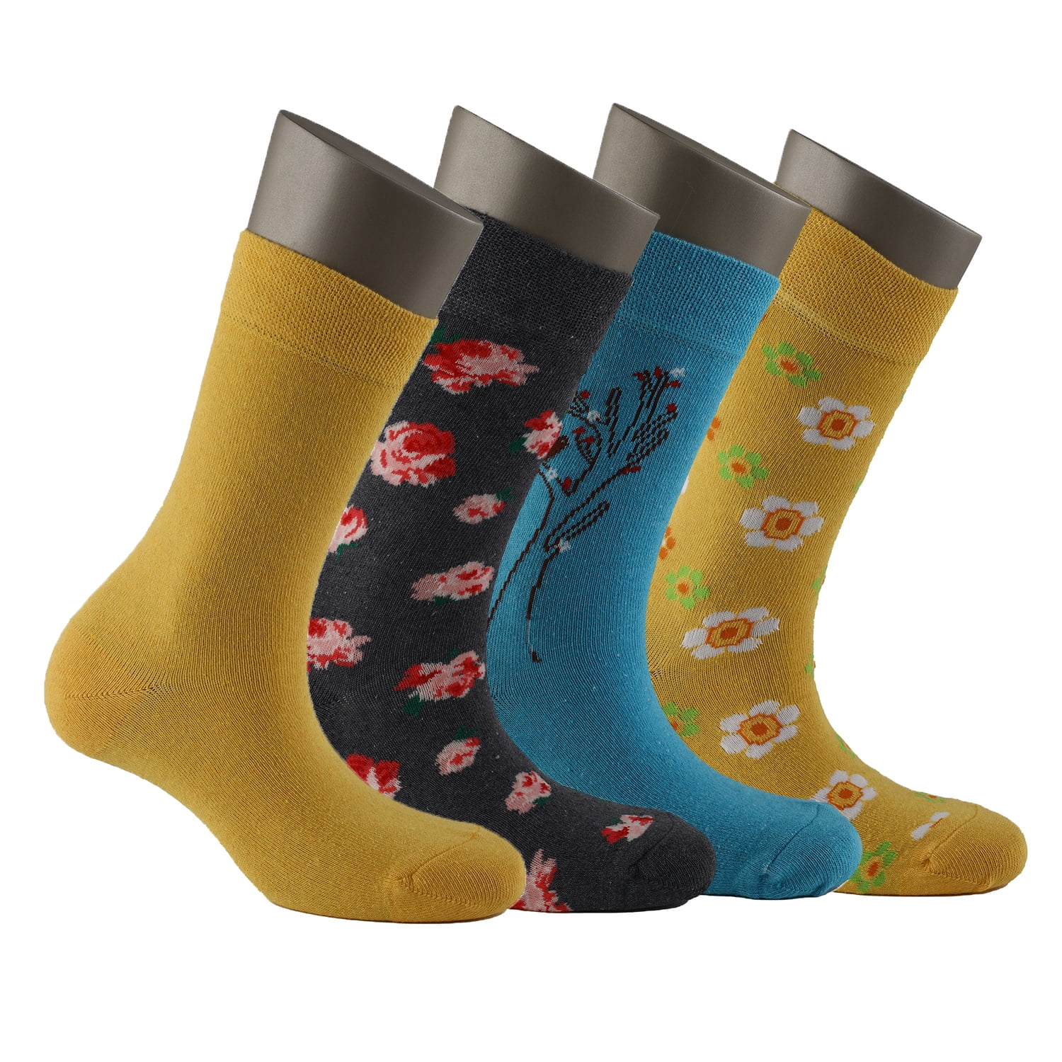 Cosyfeel Crew Socks for Women 4-Pack Soft Cozy Cotton Women's Cotton ...