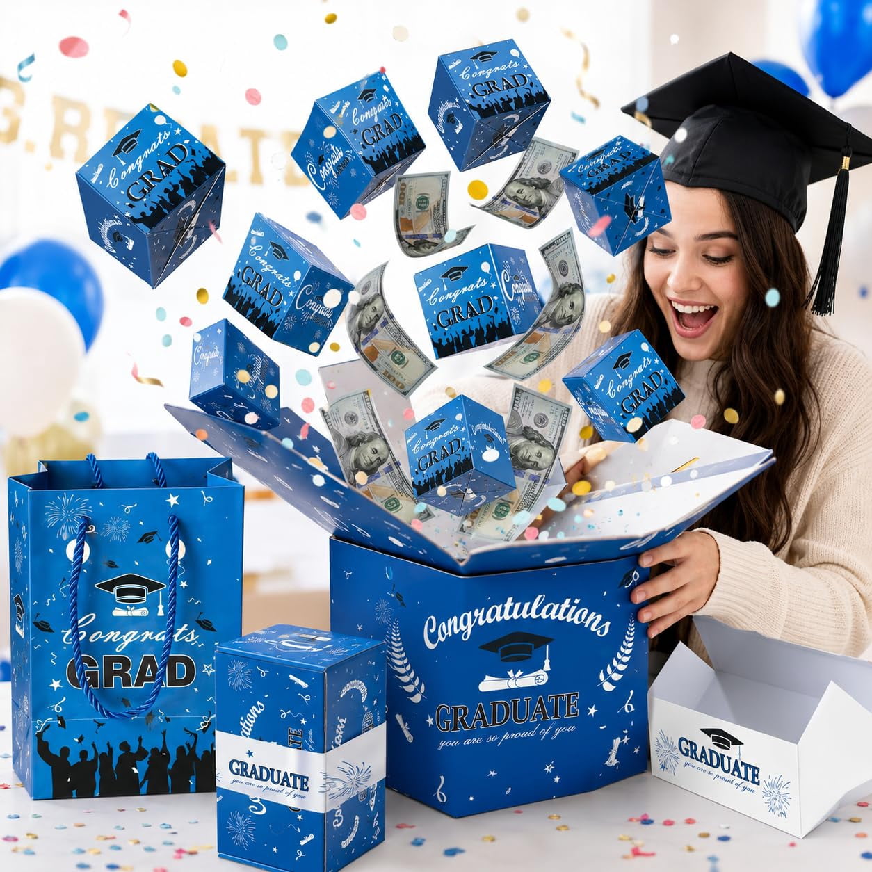Surprise Pop Up Gift Box, Pop Up Money Box For Class Of 2026, Surprise ...