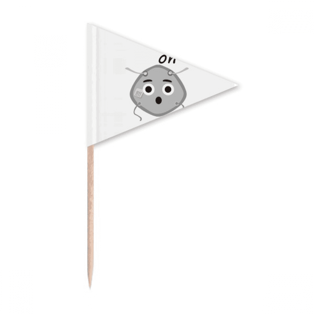 Surprised Shocked Head Expression Toothpick Triangle Cupcake Toppers ...