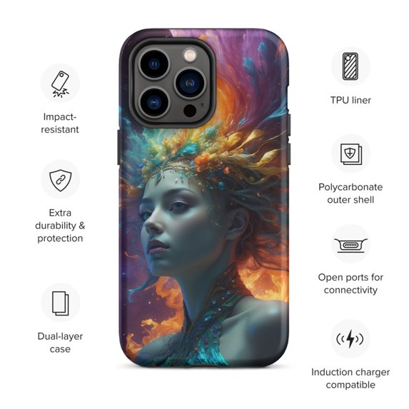 Surreal Art Phone Case – Ethereal Goddess Durable and Protective (Matte ...